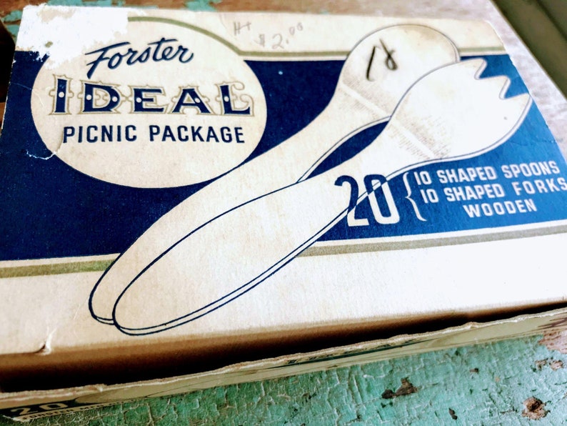 Vintage Forster Ideal Wood Forks Spoons Picnic Flatware 1940s - Etsy