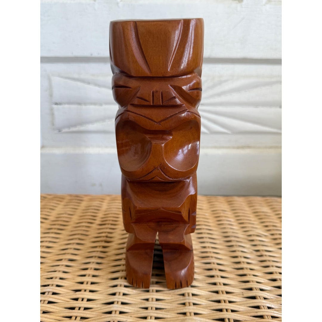 Vintage 60's Milo Wood Hawaii Carved Wood Tiki Sculpture 9" - Etsy