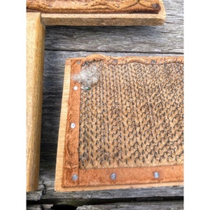Antique Lot 3 Old Whittemore Wool Carding Wood Paddles #8 and #9 - Etsy