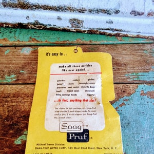 Vintage Snag Proof Zipper Repair Kit NOS - Etsy