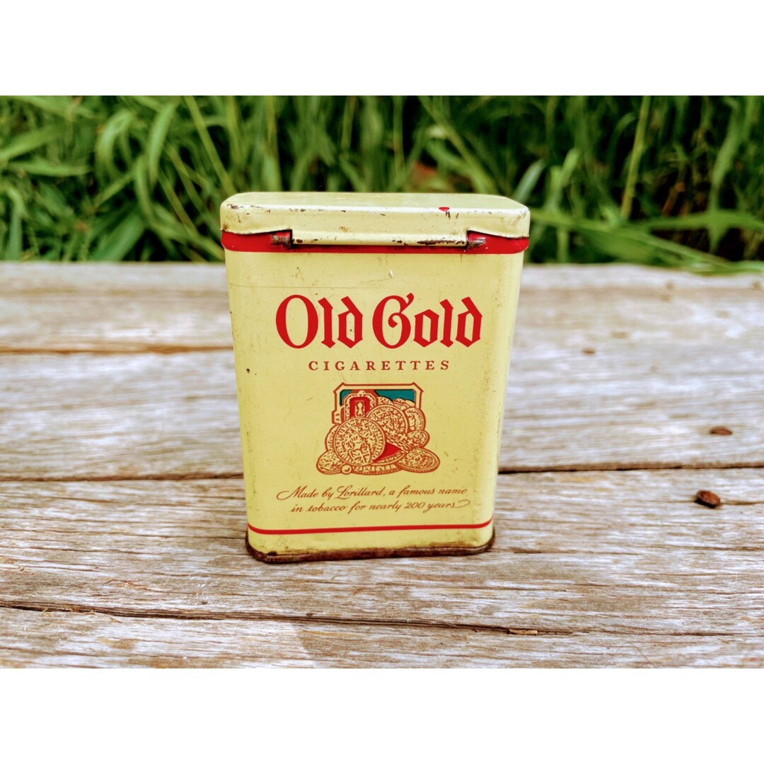 Vintage 1930s Old Gold Cigarette Tin Box Primitive - Etsy