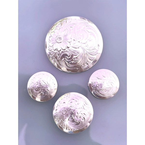 Sterling Silver Button Covers - Etsy