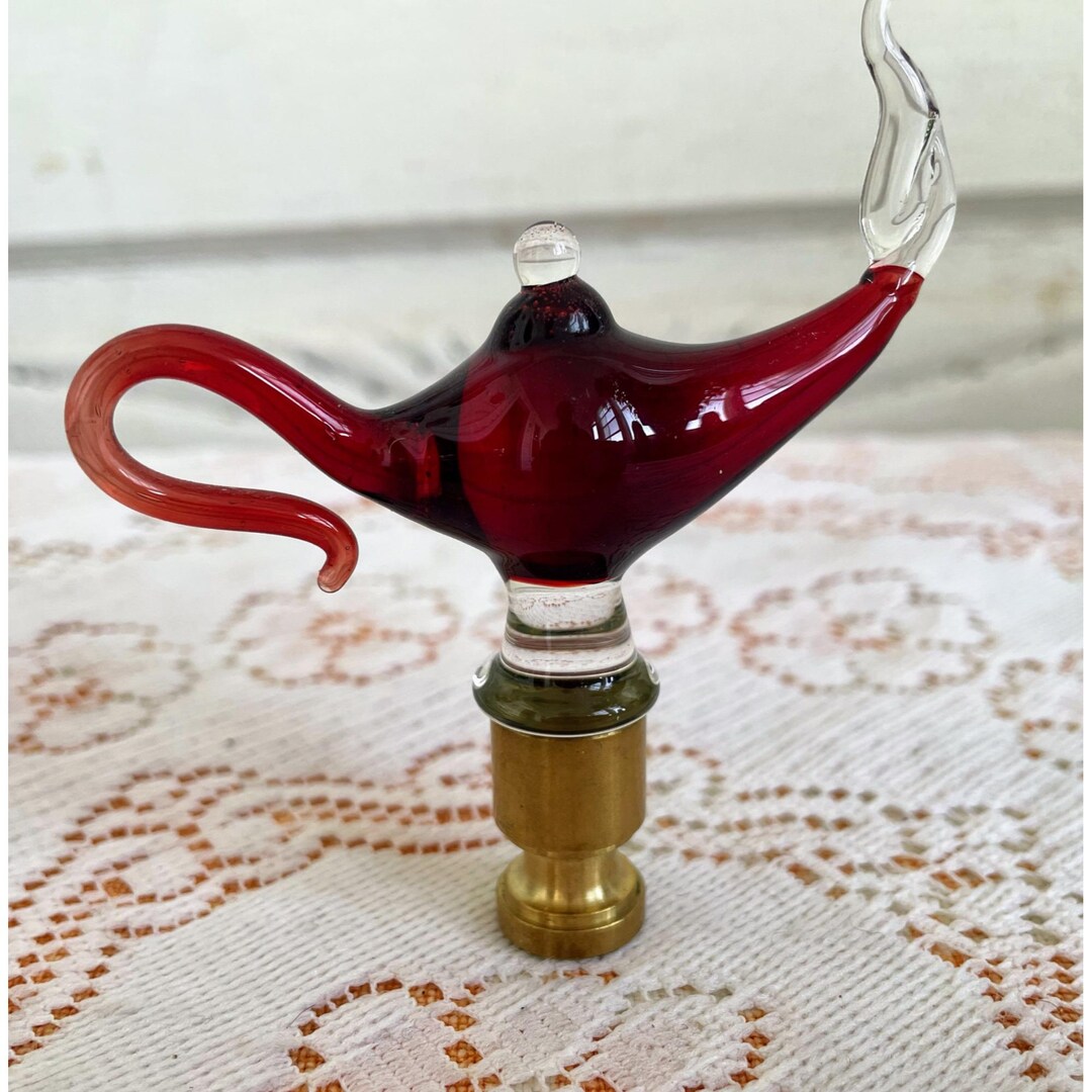 Vintage Aladdin Genie Lamp Art Glass Lamp Finial From Aladdin ...