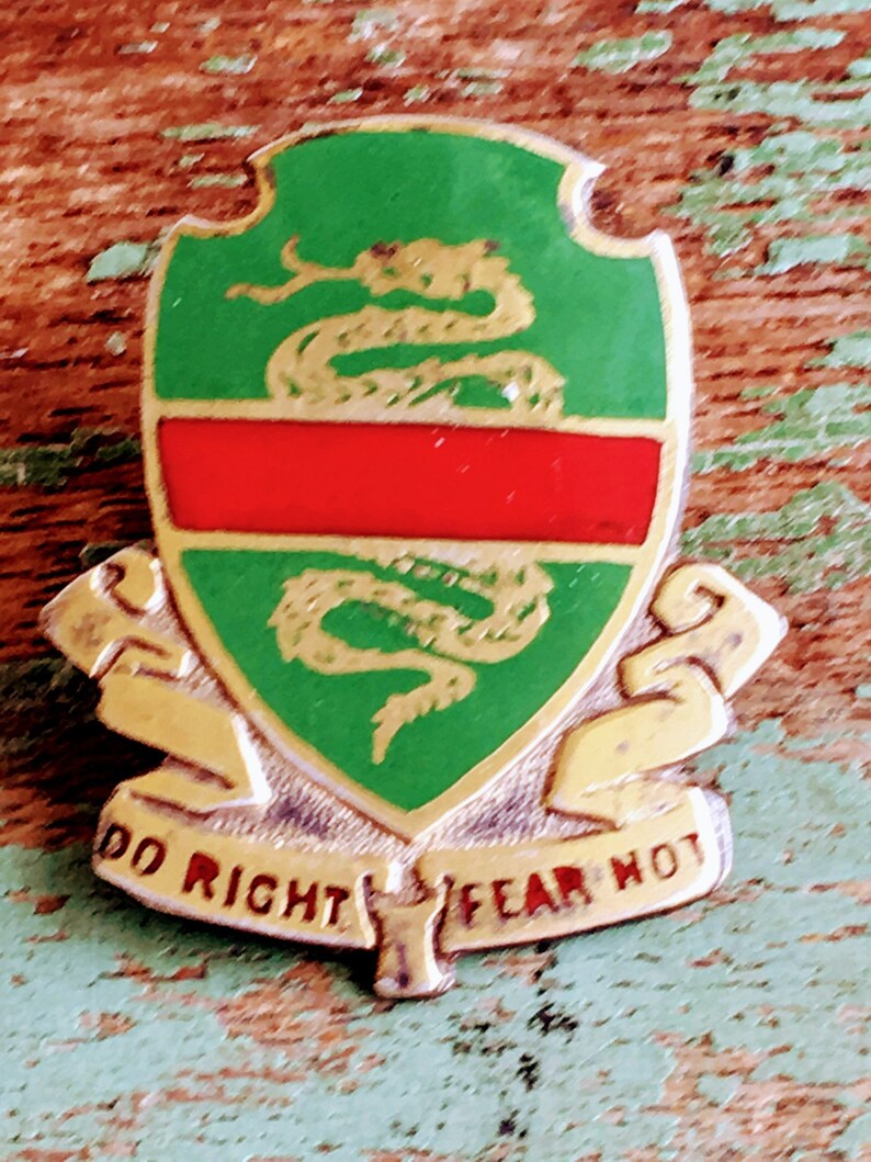 Antique WWII Sterling/gold 757th Military Police Battalion Crest Pin ...