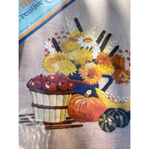 Vintage 1970s Columbia Minerva Erica Wilson Harvest Arrangement NOS - Etsy