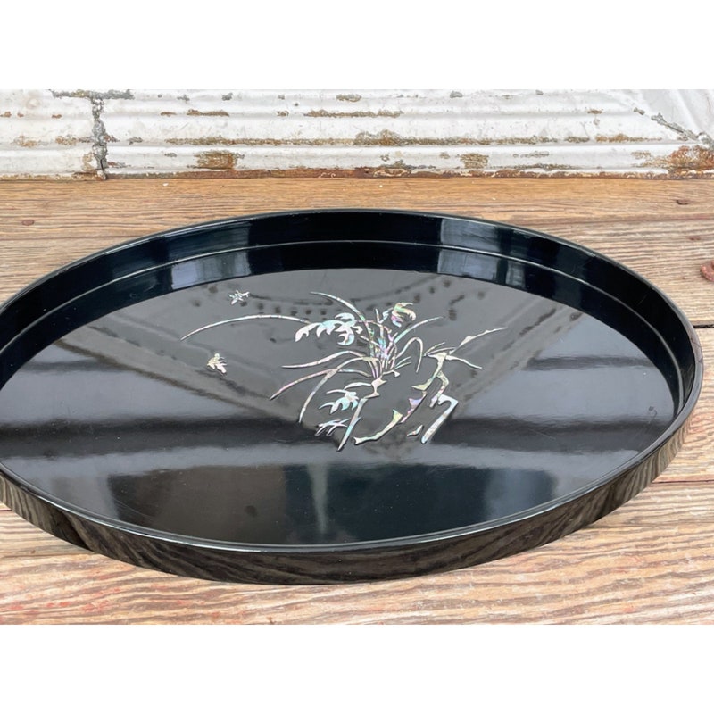 Lacquer Inlaid Tray - Etsy