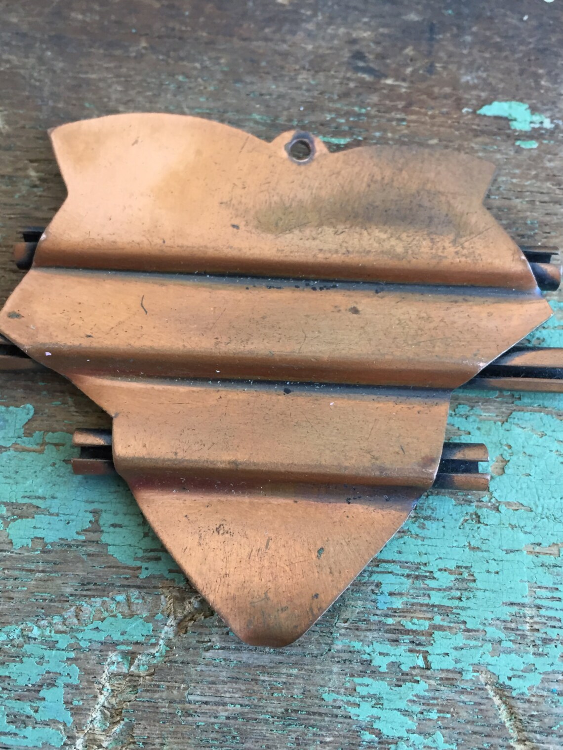 Vintage Copper Abstract Pendant Jewelry Supplies Modernist - Etsy