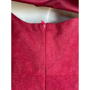 Vintage 1970s Burgundy Red Maxi Dress With Jacket Faux Suede Look - Etsy