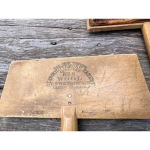 Antique Lot 3 Old Whittemore Wool Carding Wood Paddles #8 and #9 - Etsy