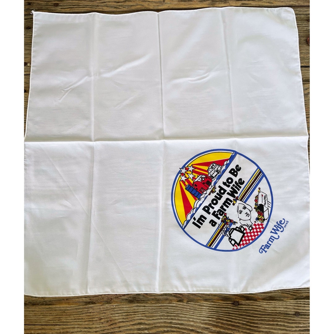 Vintage 1970s I'm Proud to Be a Farmers Wife Head Square Scarf - Etsy