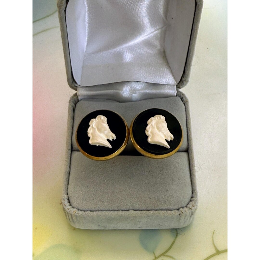 Vintage MCM Mens Cufflinks Porcelain Horse Head Bust - Etsy