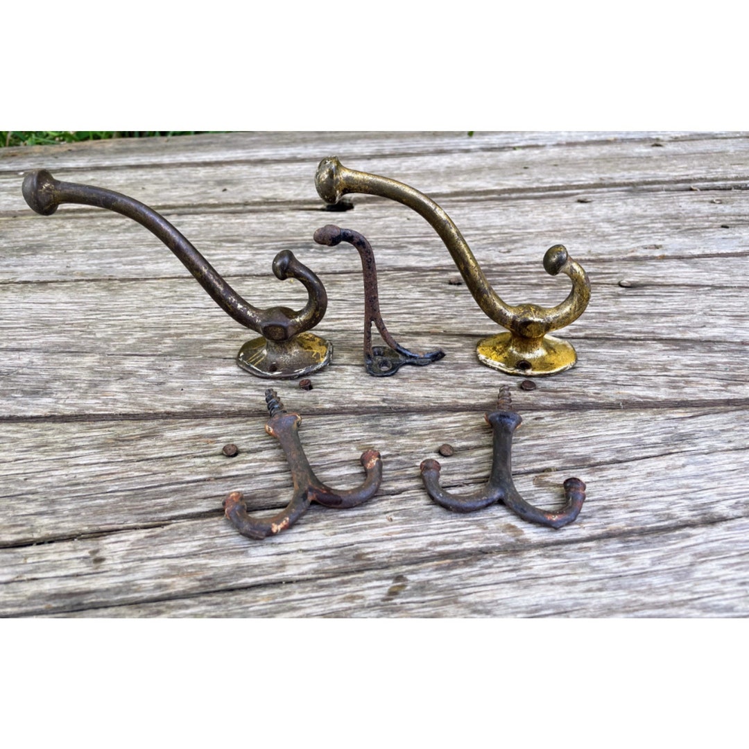 Antique Lot 5 Old Wall Hooks, Plant Hooks, Ceiling Hooks - Etsy