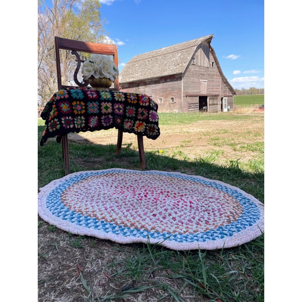 Oval Rag Rug - Etsy