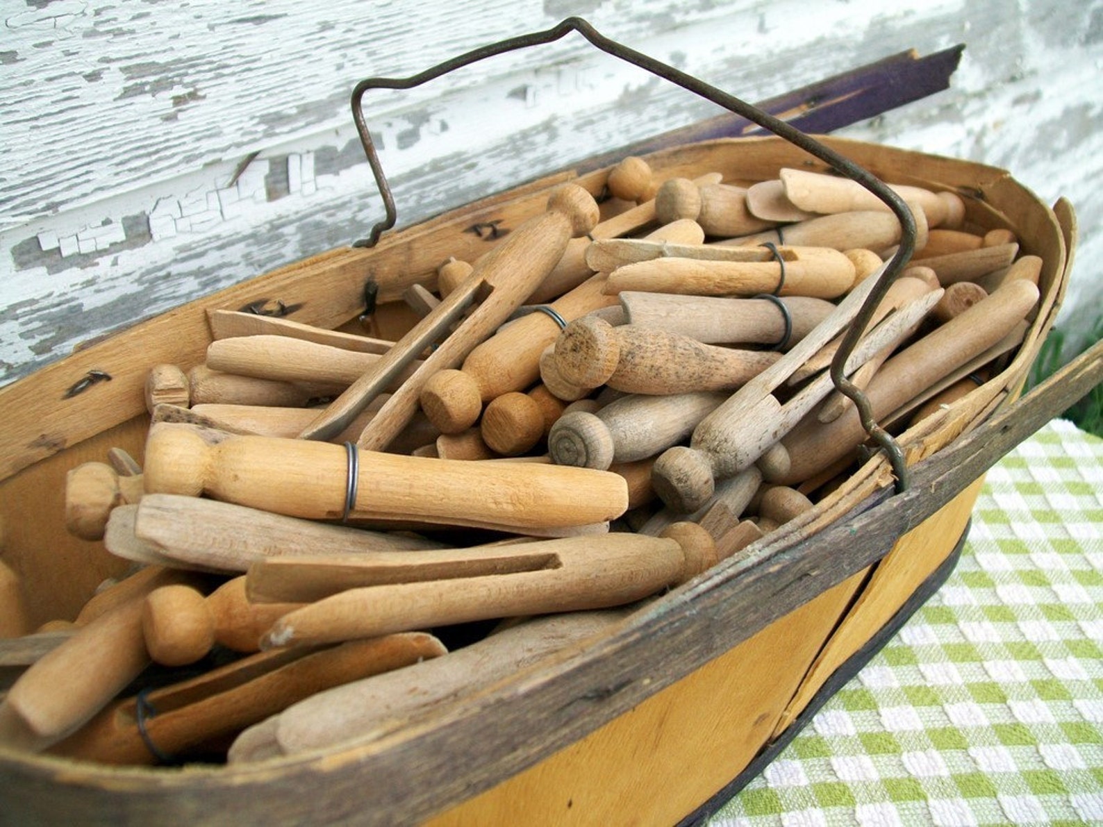 Antique Primitive Clothes Pins 1 Dozen Farmhouse - Etsy