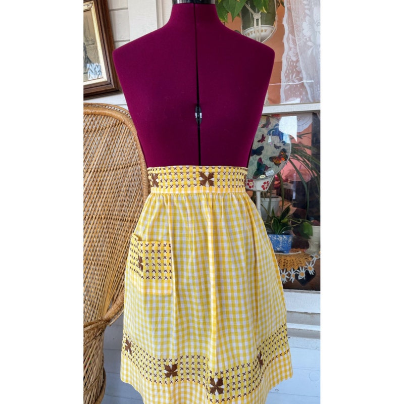 Gingham Check Apron - Etsy