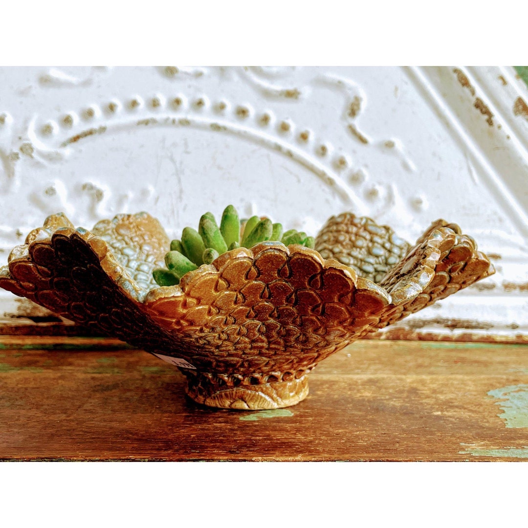 Susan M. Sutherland Barnes Lace Pottery Bowl - Etsy