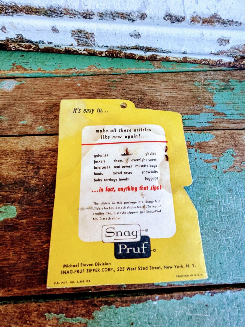 Vintage Snag Proof Zipper Repair Kit NOS - Etsy