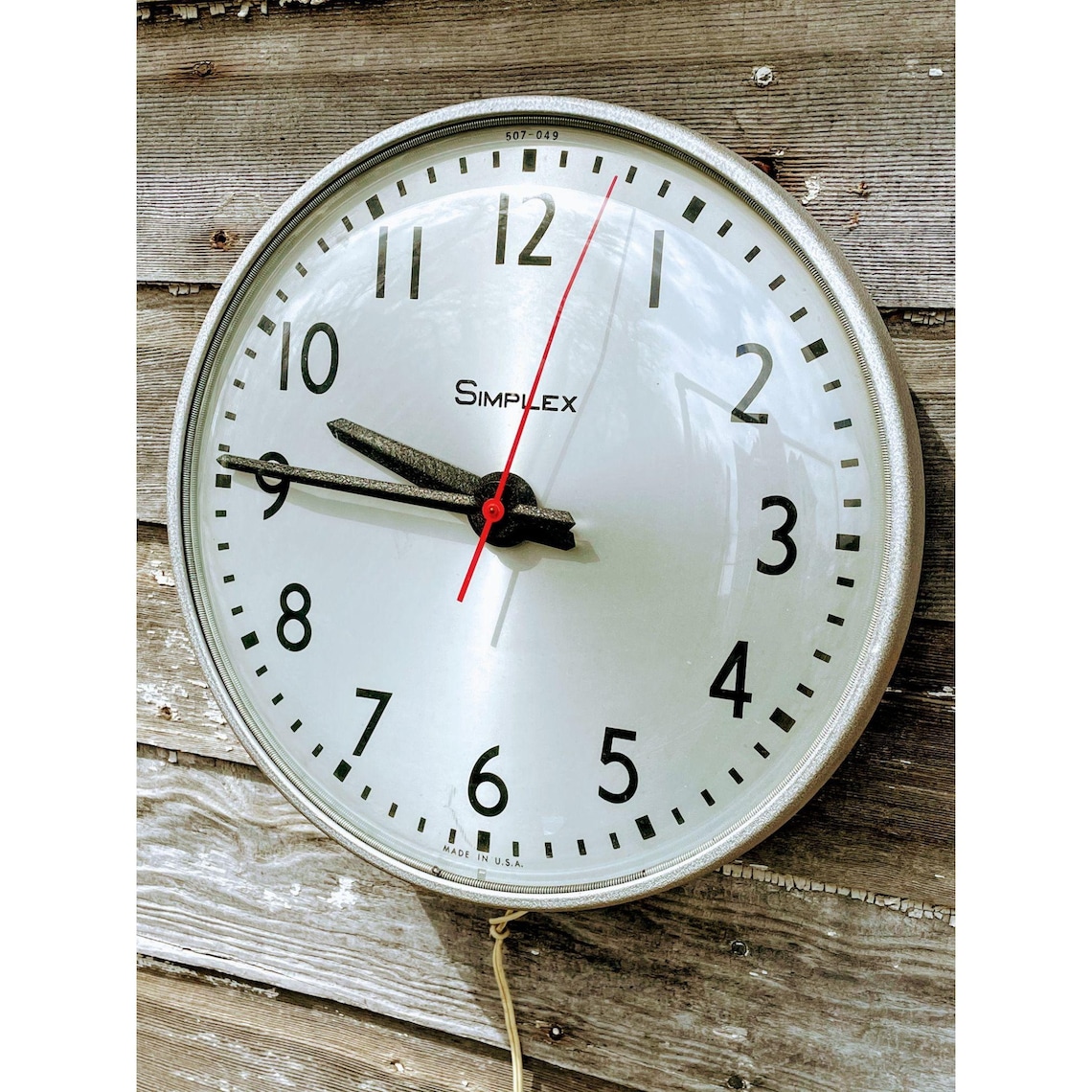 Vintage Simplex Industrial School Wall Clock 507-049 | Etsy