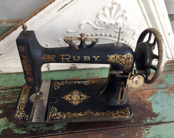Antique Ruby Sewing Machine Black and Gold Manual - Etsy