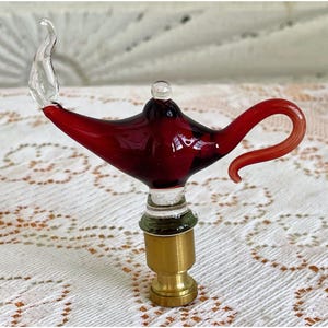 Vintage Aladdin Genie Lamp Art Glass Lamp Finial From Aladdin ...