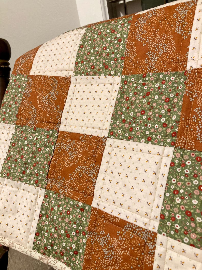 DIY Baby Quilt Kit: in the Meadow Pre-cut Fabric Squares (36