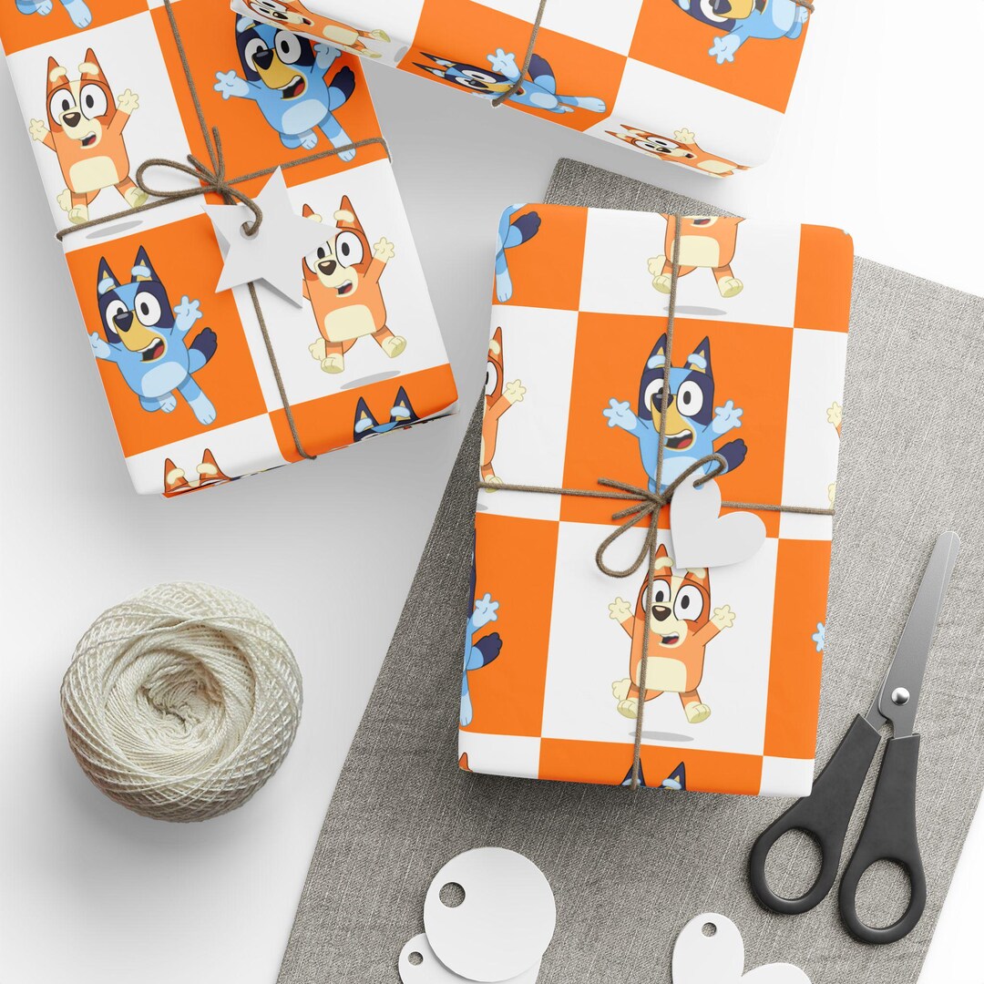 Bluey Wrapping Paper, Bingo Wrapping Paper, Celebration Wrapping Paper ...