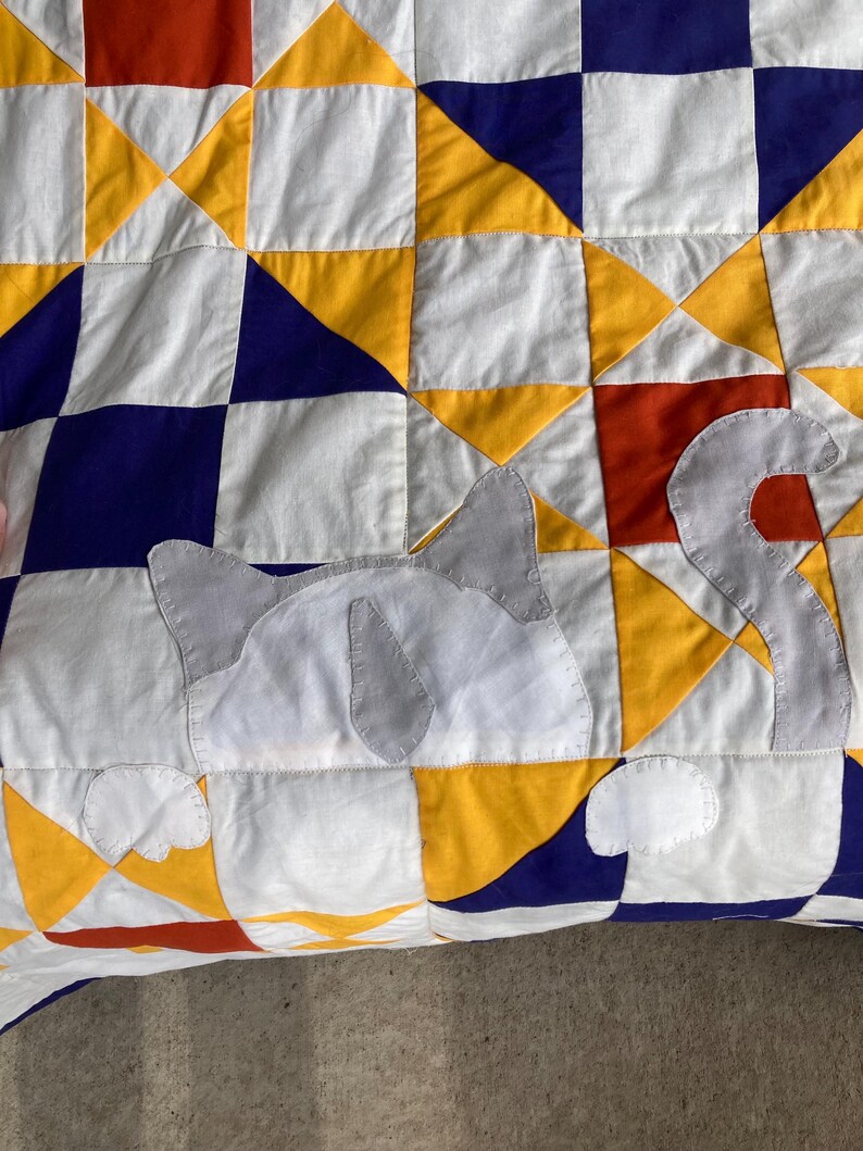 Peeking Cats Cottage Quilt Pattern: Beginner Friendly, 3 Sizes (PDF ...