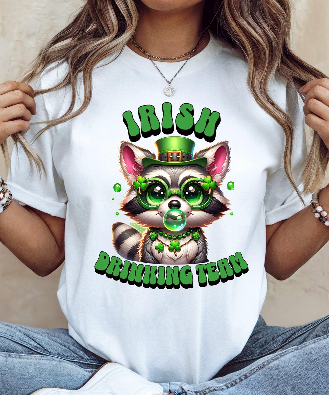 Irish Drinking Team Digital Art Cute Raccoon St Patricks Day ...