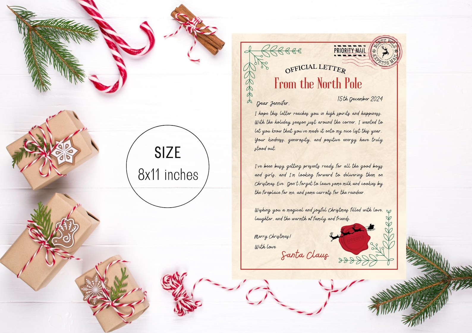 Vintage Reply Letter From Santa Letter - Etsy