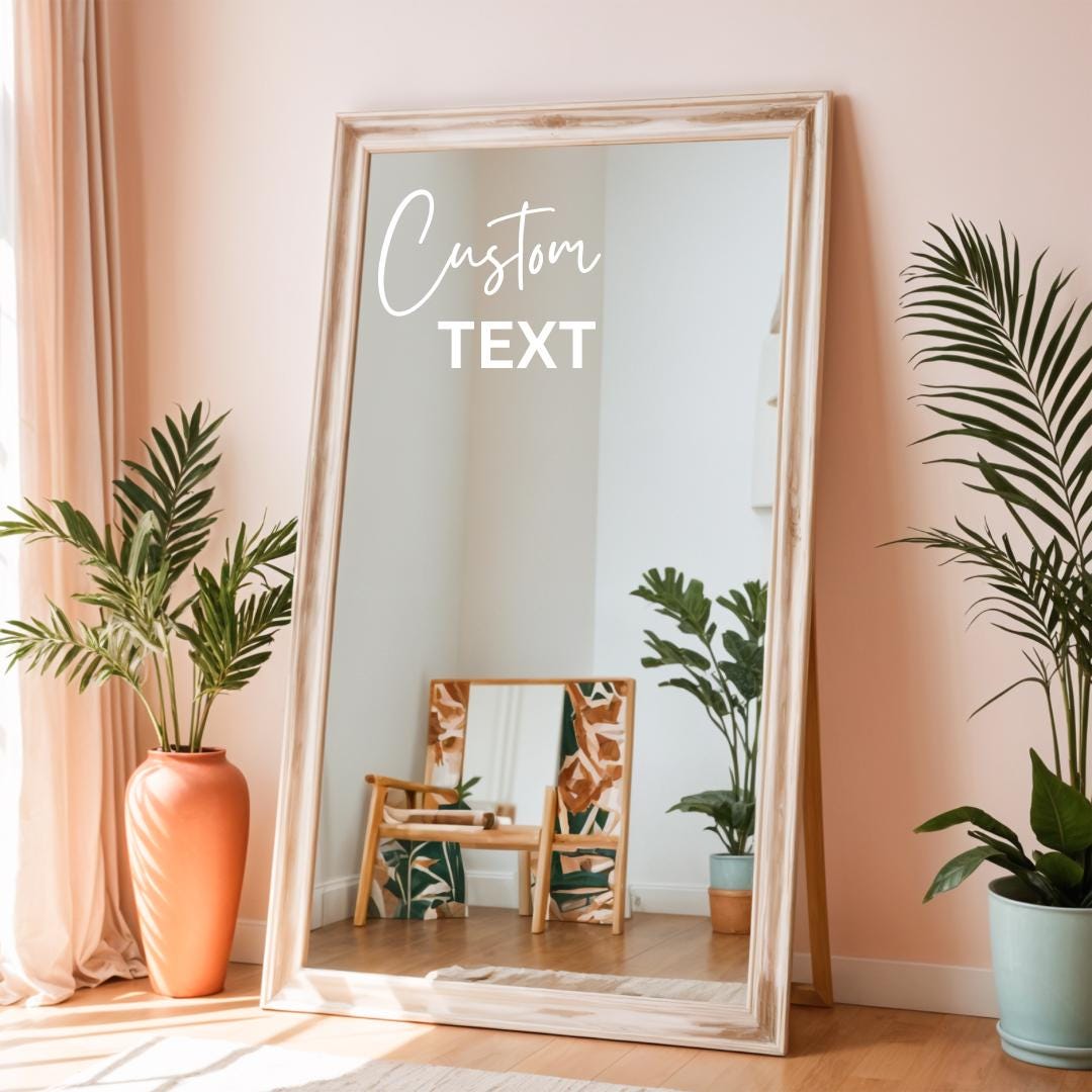 Custom Mirror Vinyl Decal for Wedding, Bridal Shower Mirror Decal ...