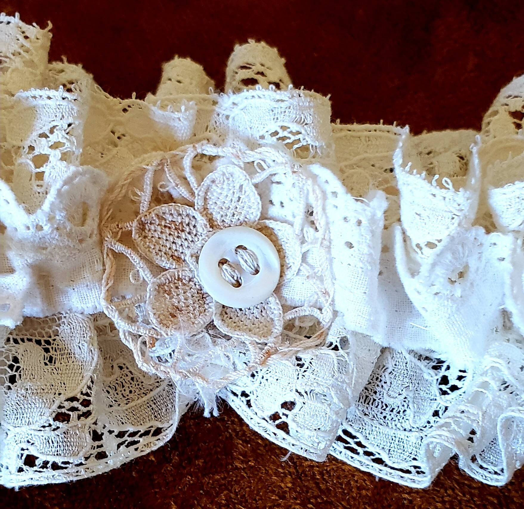 Vintage Bridal Garter Lace Garter With Button - Etsy