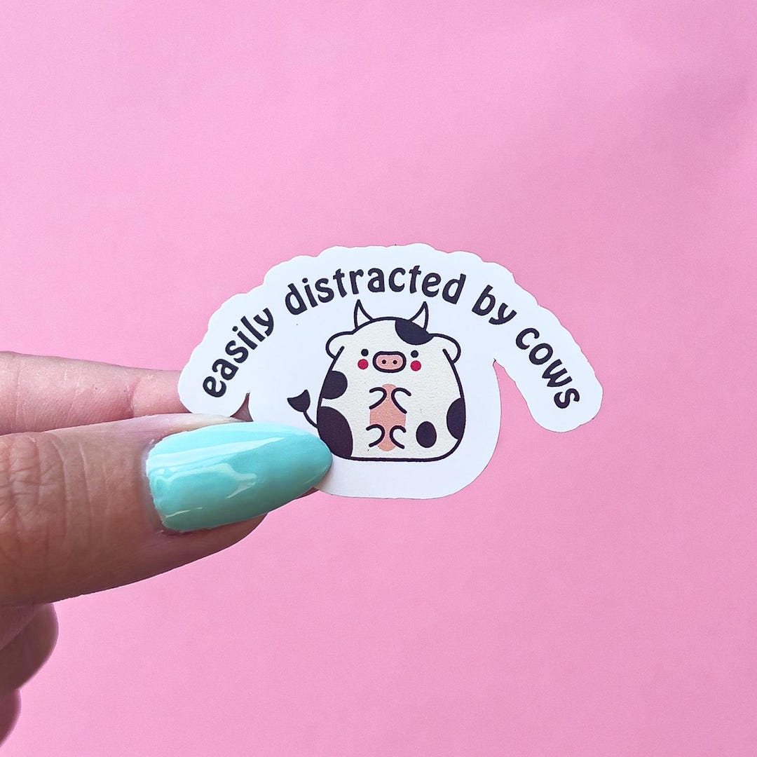 Funny Cow Sticker Laptop Sticker, Funny Sticker, Laptop Decal, Tumbler ...