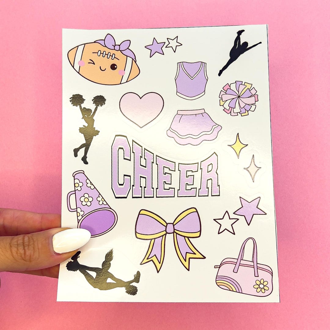 Cute Cheerleading Stickers Laptop Sticker, Funny Sticker, Laptop Decal ...