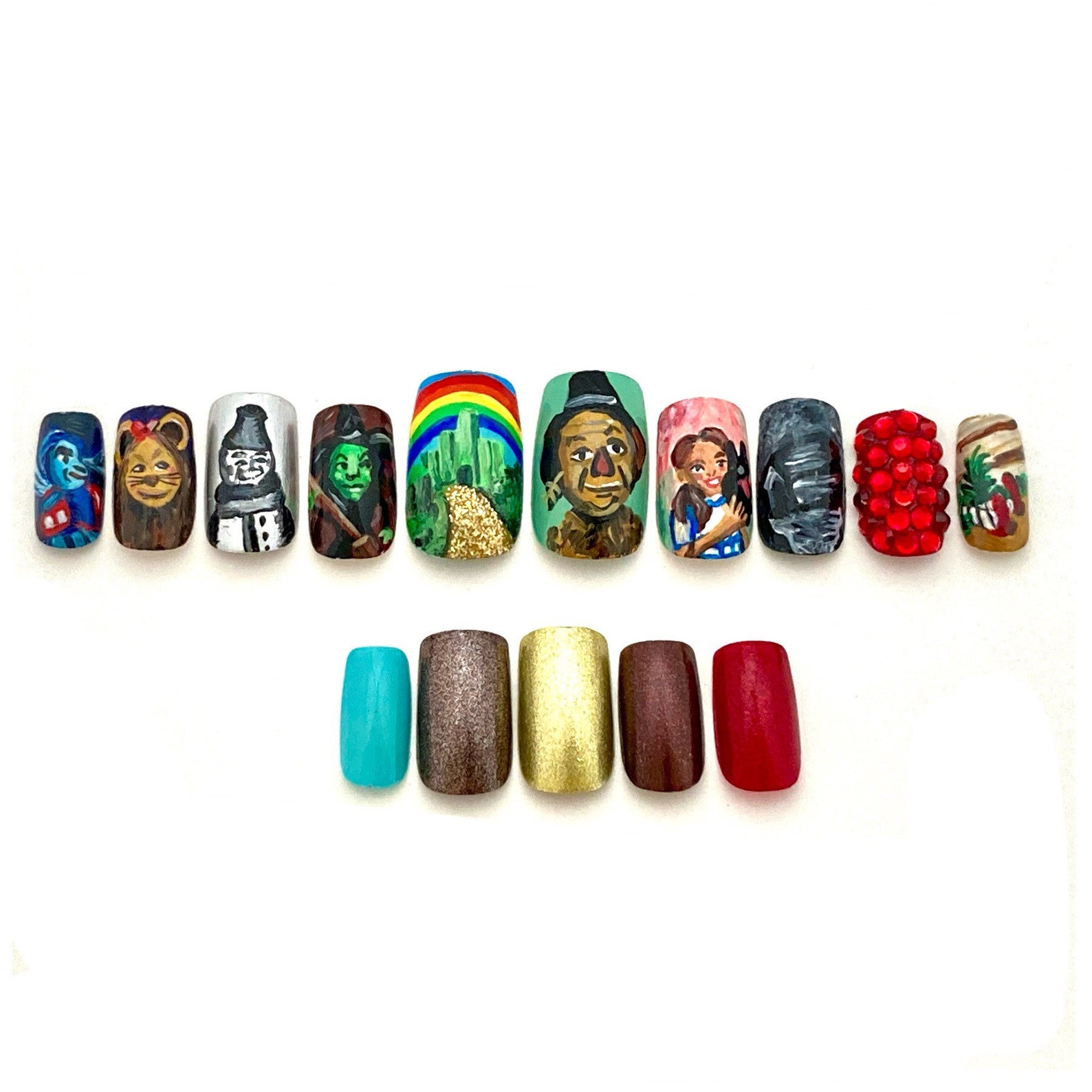 Custom Handpainted Wizard of Oz Press on Nails in Your Choice - Etsy