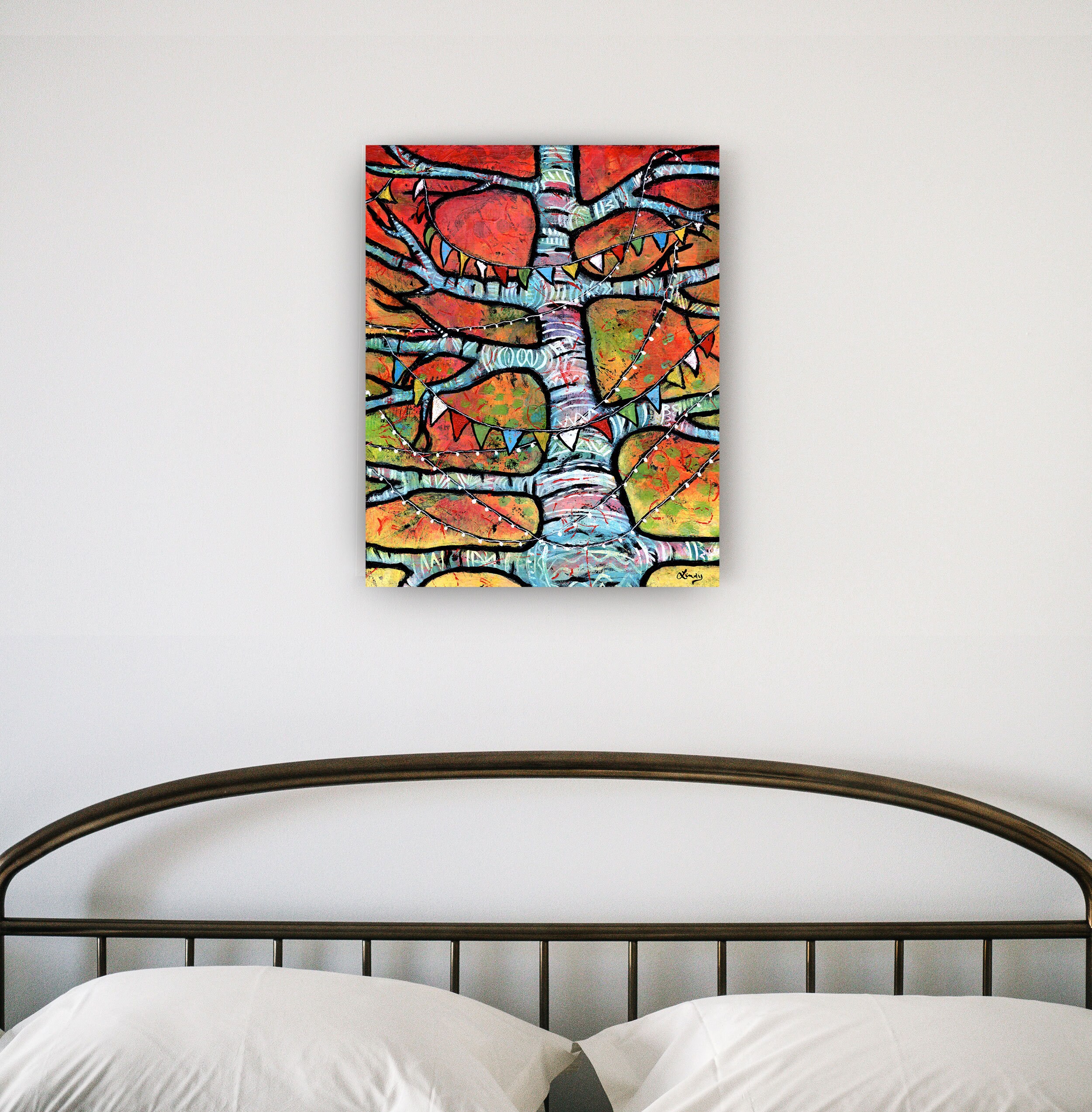 Pray for Peace Tree Art - Whimsical Tree Woodland Print Wall Art ...