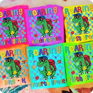 Roaring Back to School PNG Bundle for Boys With T-rex, School Bus, and ...