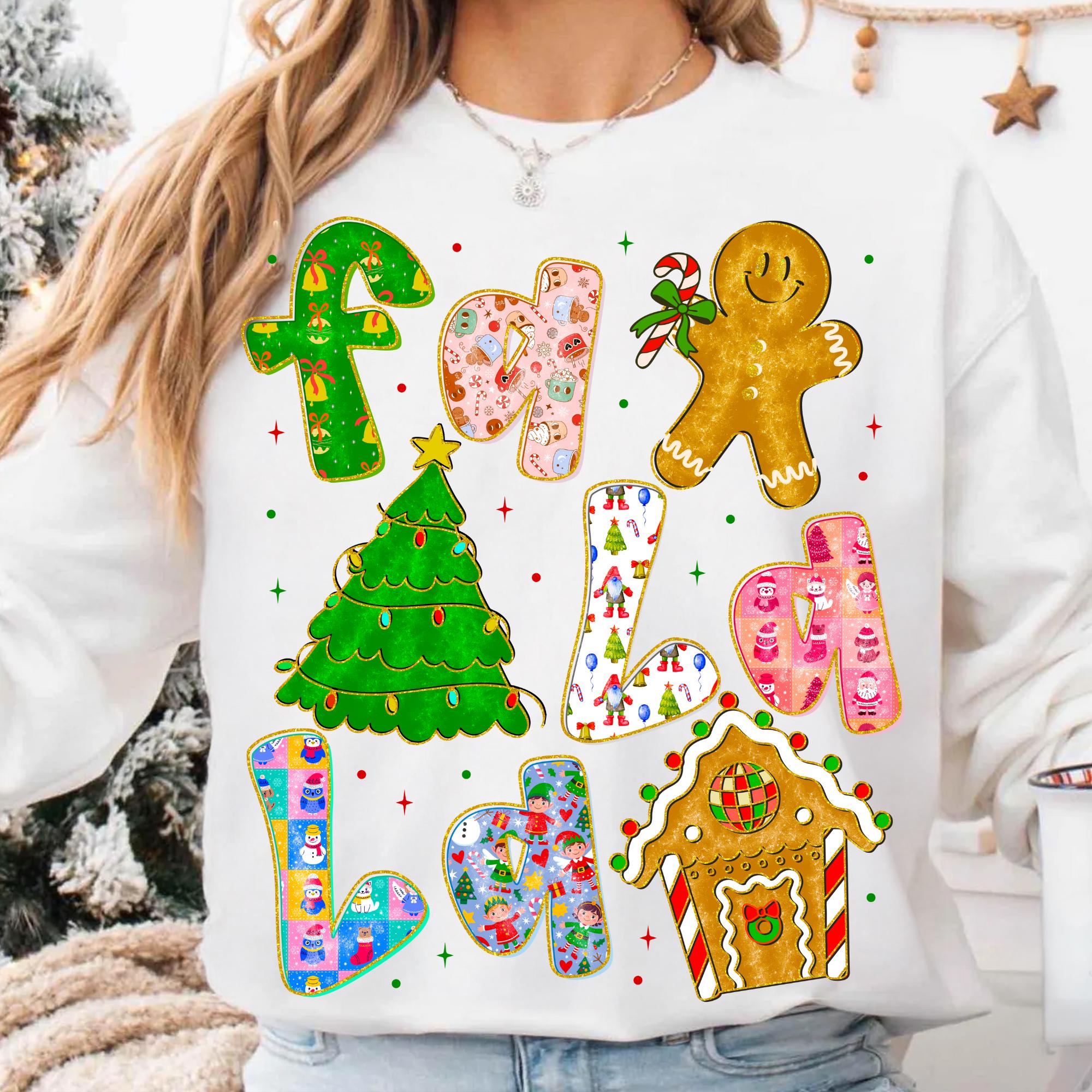 Falala Christmas PNG – Colorful Gingerbread, Tree & Candy Holiday ...
