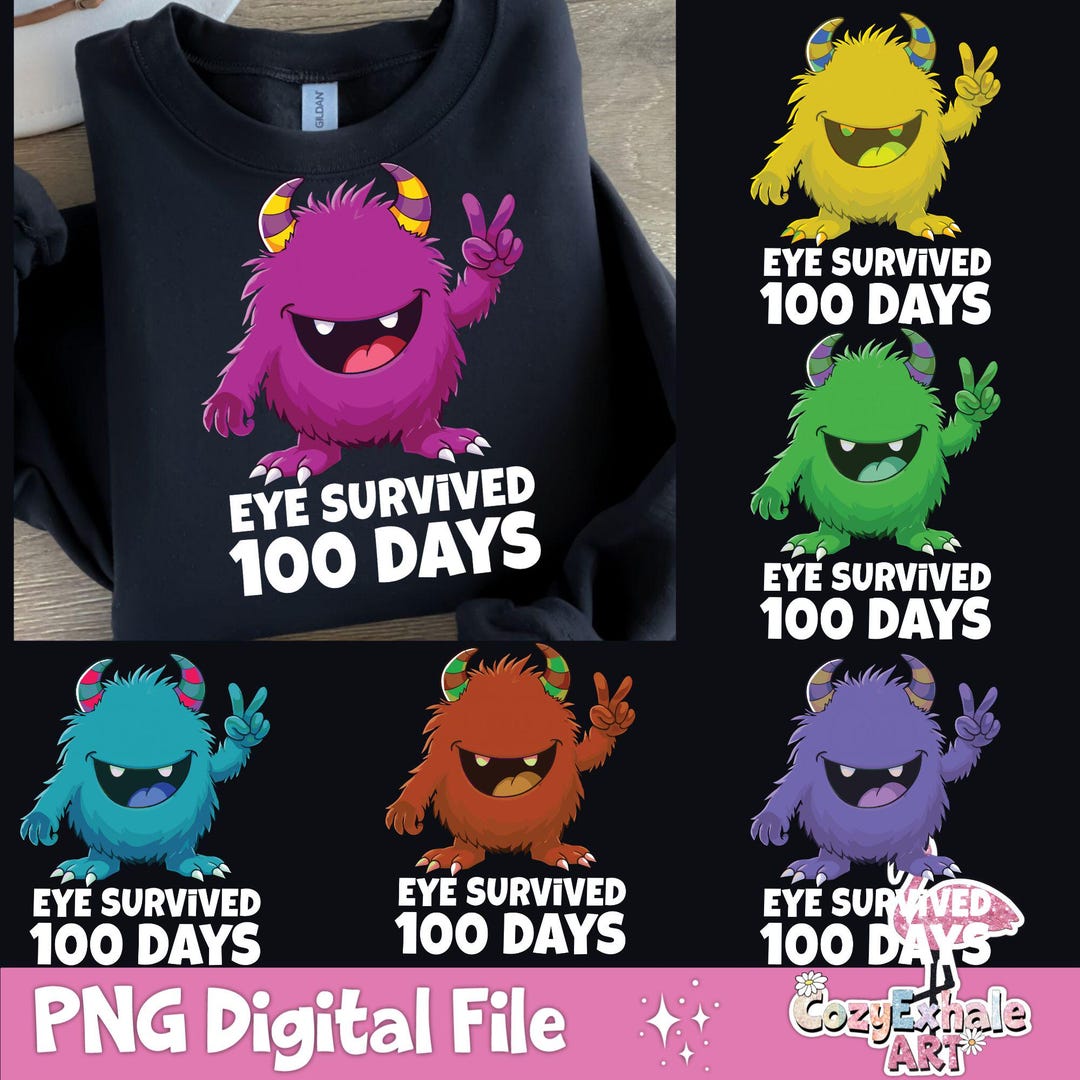 100 Days of School Monster PNG: Googly Eye Design (digital Download) - Etsy