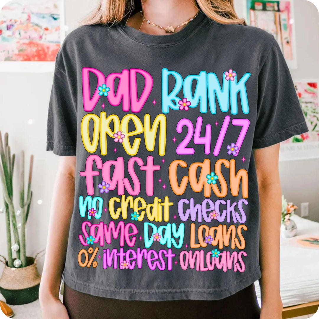 Dad Bank Preppy PNG, Funny Bank of Dad Sublimation Design, Father’s Day ...
