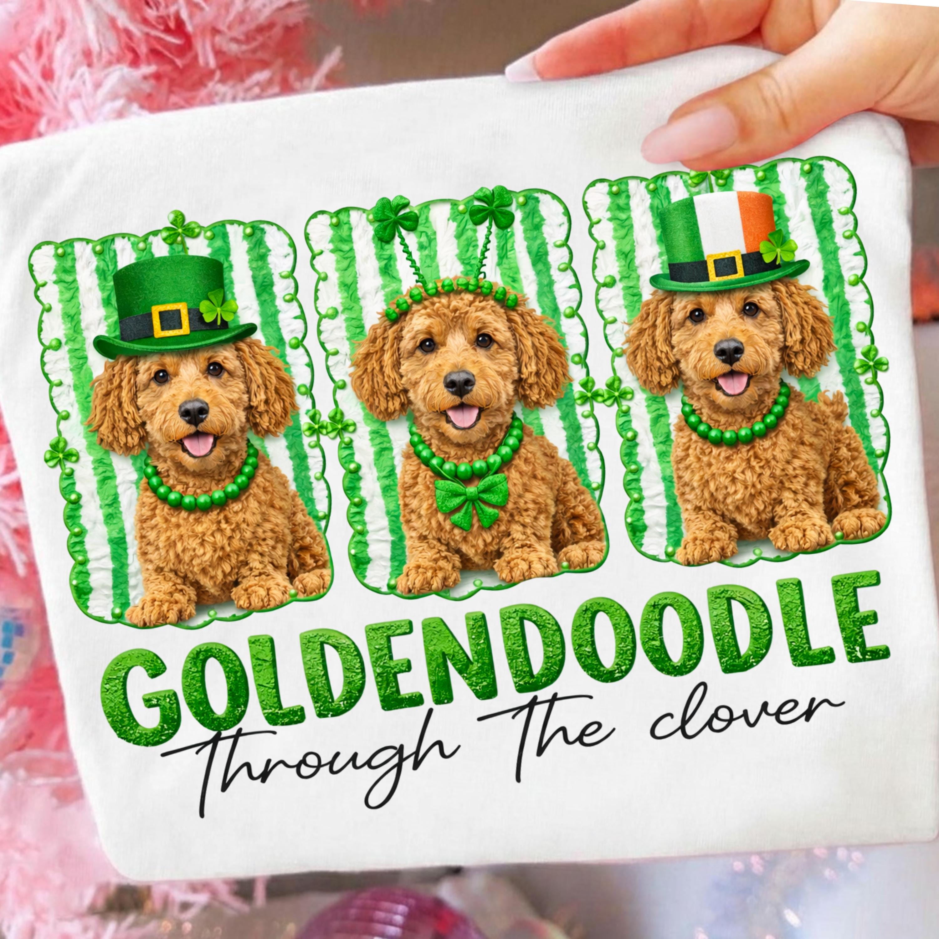 St Patrick’s Day Goldendoodle Dog PNG, Lucky Dog Shirt Design, Irish ...