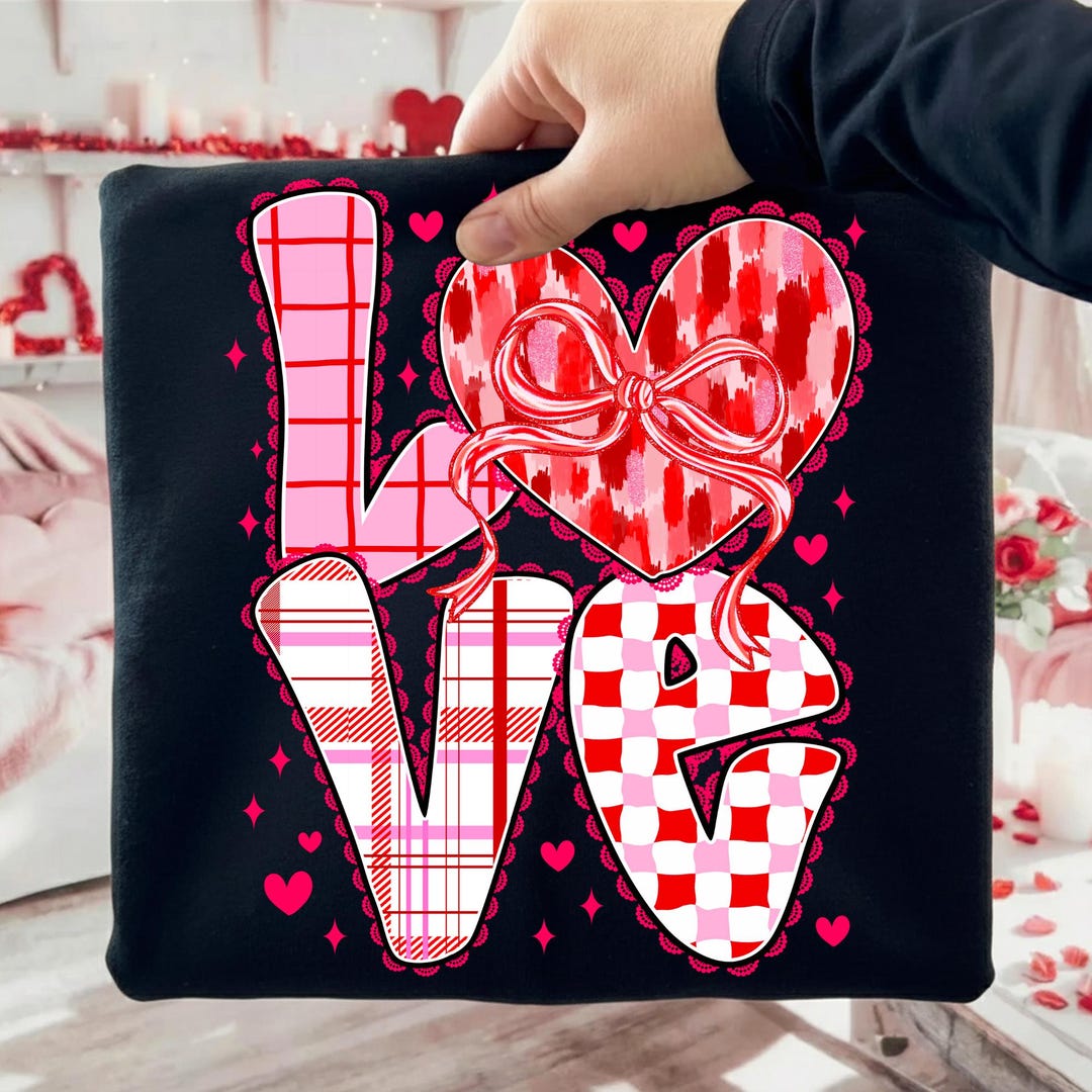 Preppy Valentine Cherry PNG Design, Trendy Fuzzy Love Graphic, Coquette ...