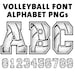 Volleyball Font PNG Bundle: Varsity Letters & Doodle Sublimation for ...