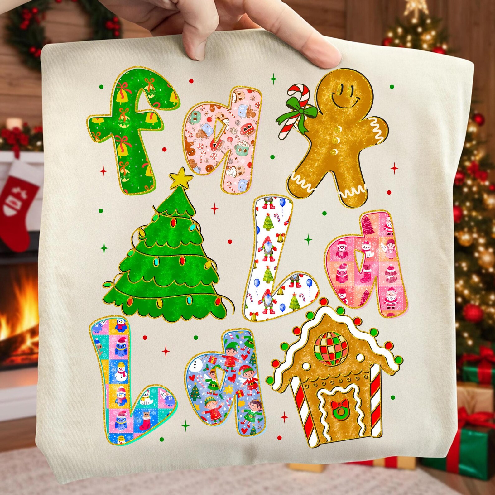 Falala Christmas PNG – Colorful Gingerbread, Tree & Candy Holiday ...