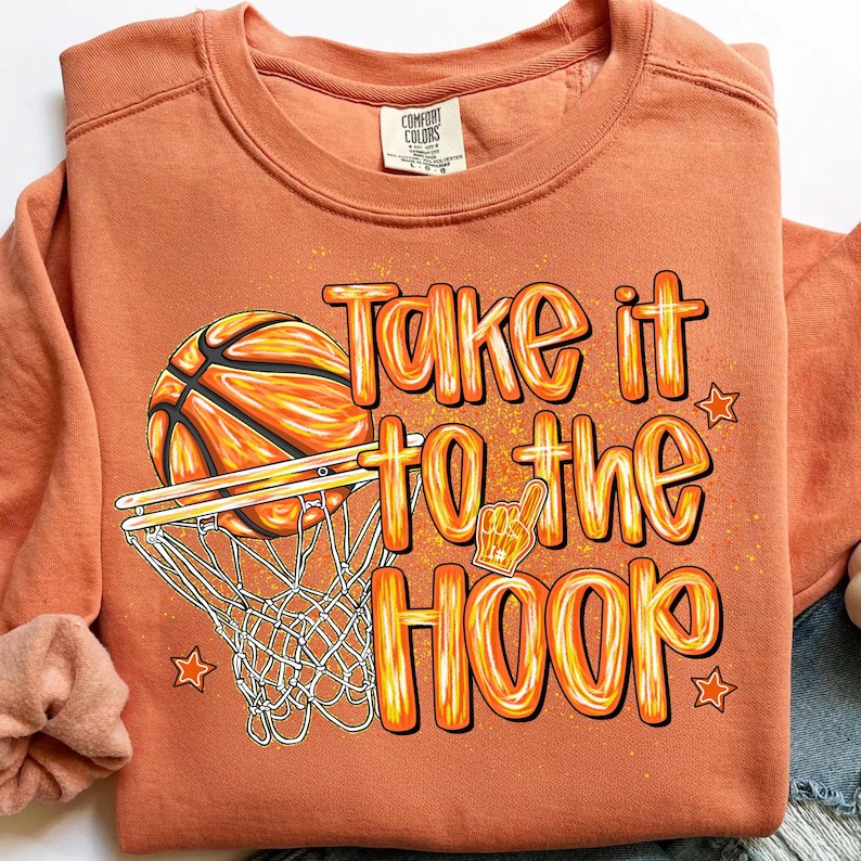 Take It to the Hoop Basketball PNG Design, Preppy Style for Game Day ...