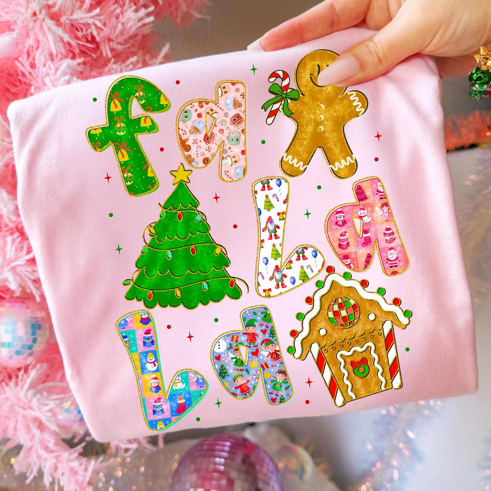 Falala Christmas PNG – Colorful Gingerbread, Tree & Candy Holiday ...