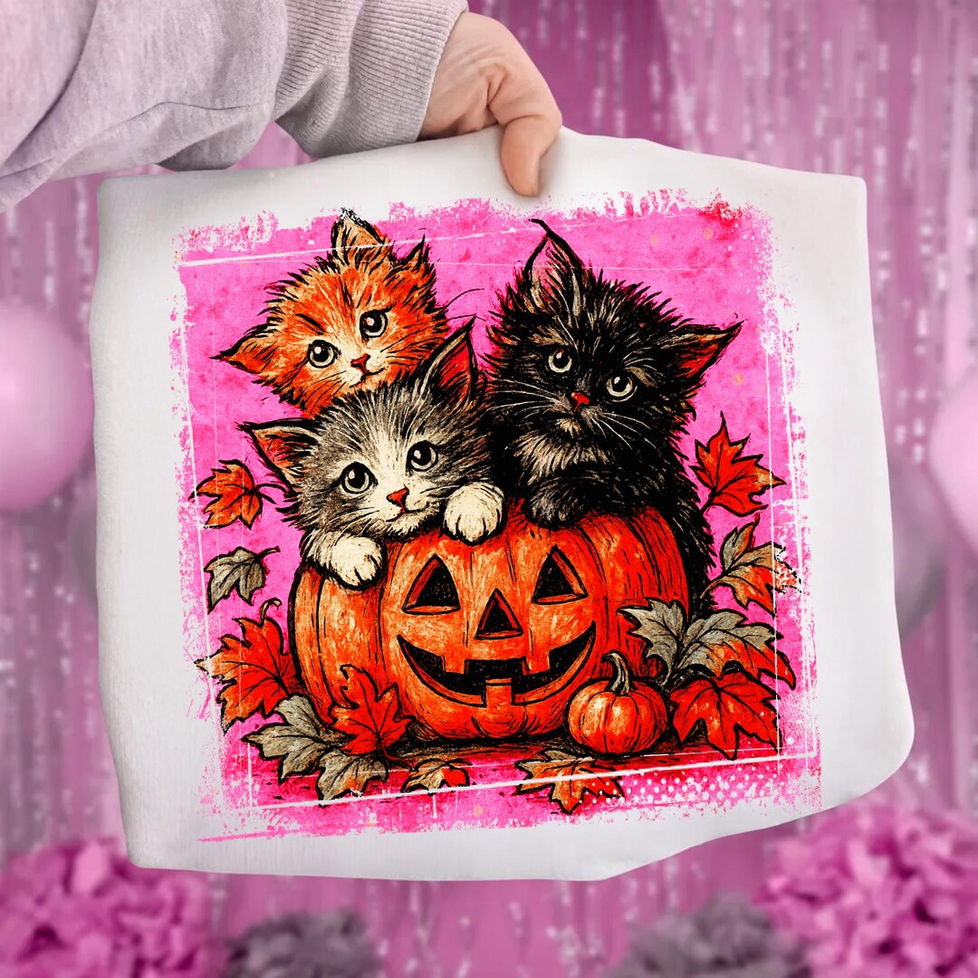Vintage 90s Cat, Pumpkin Png, Autumn Png, Vintage Halloween, Pumpkins ...
