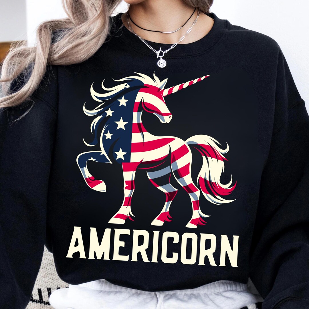 Americorn PNG, American Unicorn Design, 4th of July Shirt, Patriotic ...