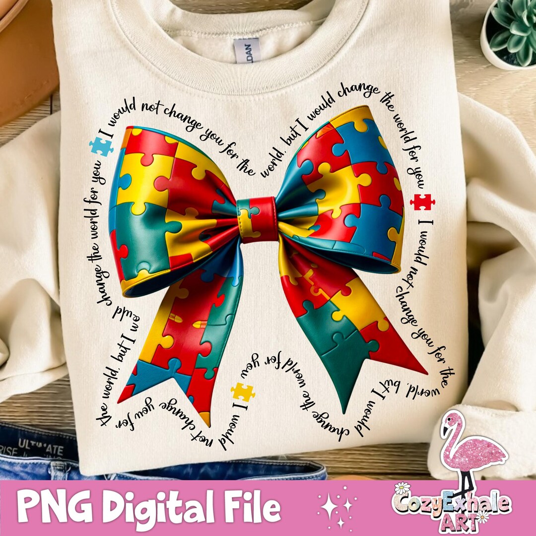 Autism Png, Autism Bow Png, Autism Awareness Png, Coquette Bow Png ...