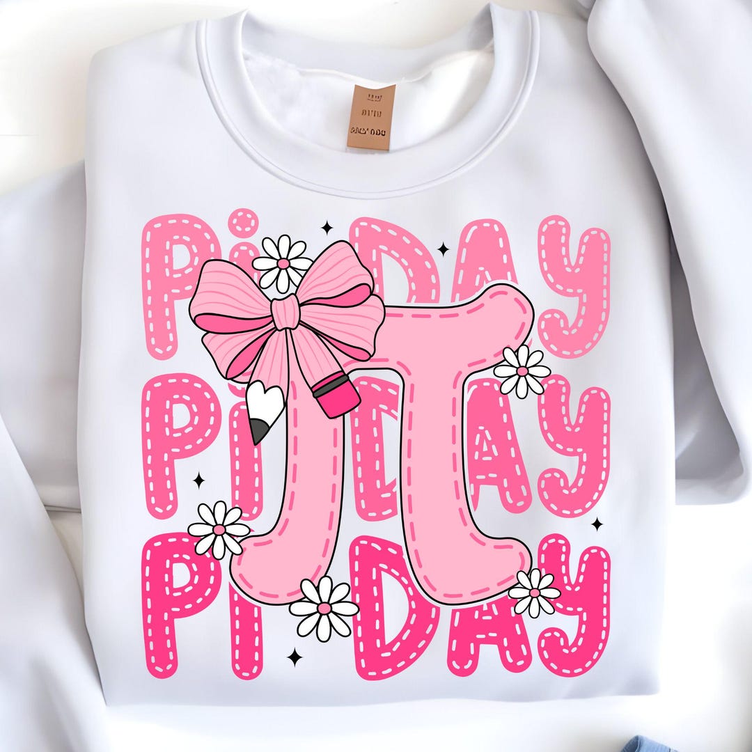 Pink Pi Day Coquette PNG, 3.14 Day Design, Math Lover Clipart, Pi Day ...