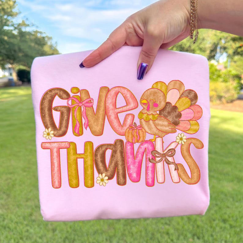 Give Thanks With A Grateful Heart PNG, Cute Turkey Thanksgiving Shirt ...